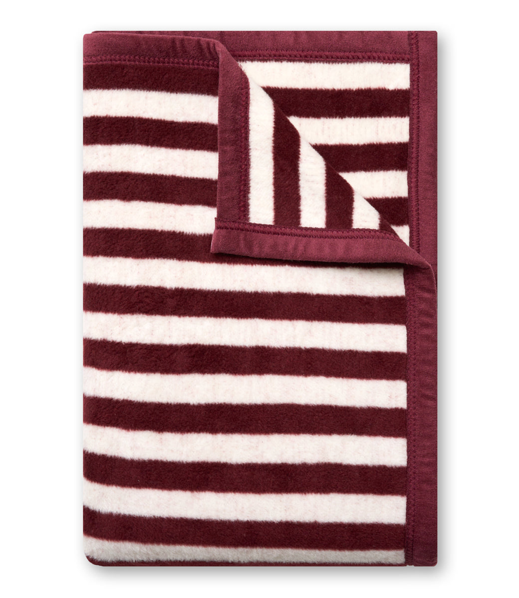 Sideline Stripe Maroon Midi Throw Blanket | ChappyWrap